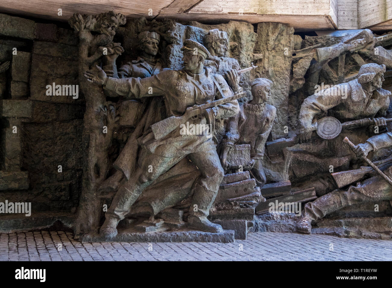 The Alley Of The Hero Cities in Kiev, Ukraine. A series of monumental ...