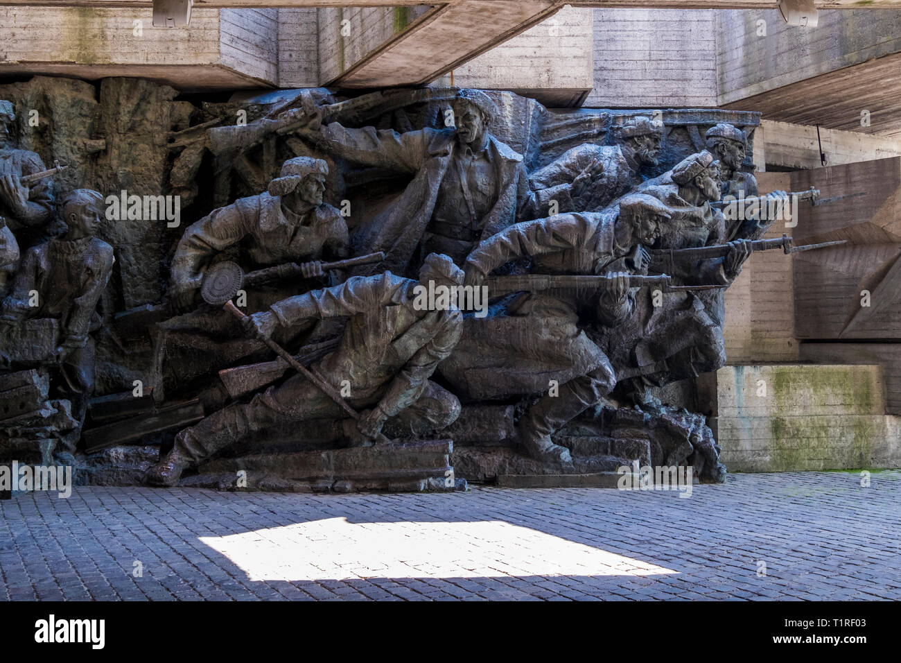 The Alley Of The Hero Cities in Kiev, Ukraine. A series of monumental ...