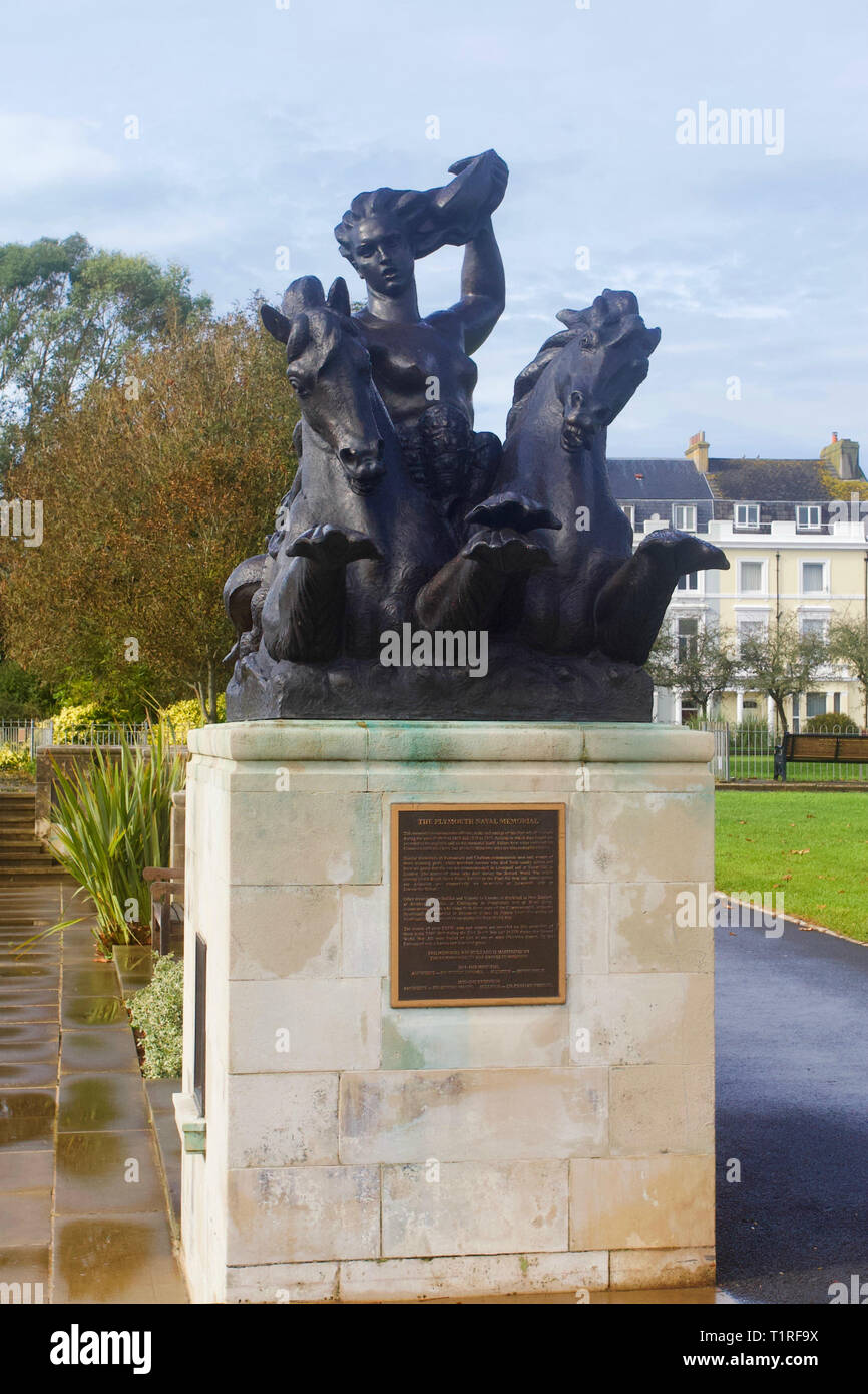 Naval War Memorial, Plymouth, Devon, England Stock Photo - Alamy