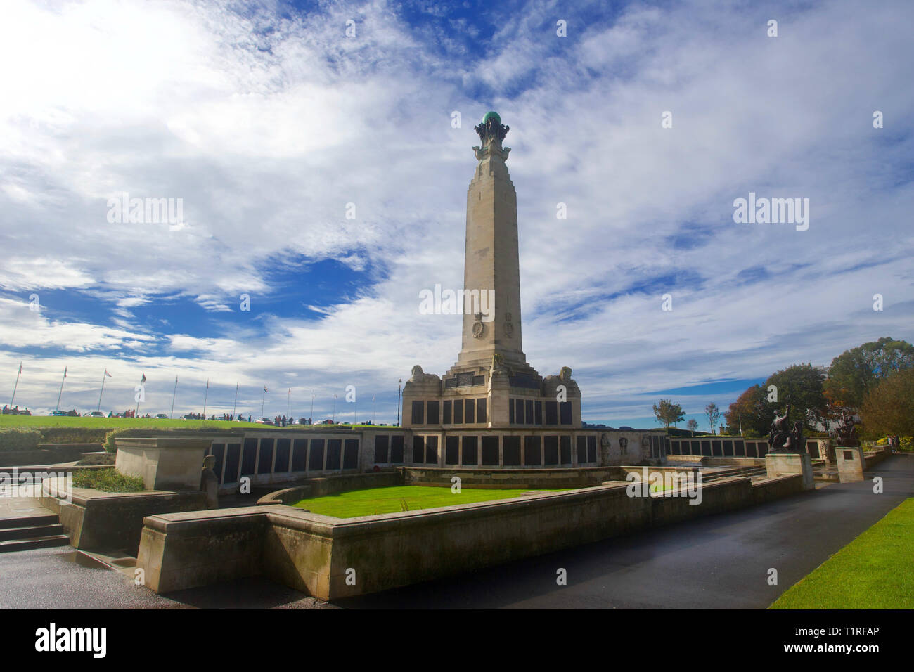 Naval War Memorial, Plymouth, Devon, England Stock Photo - Alamy