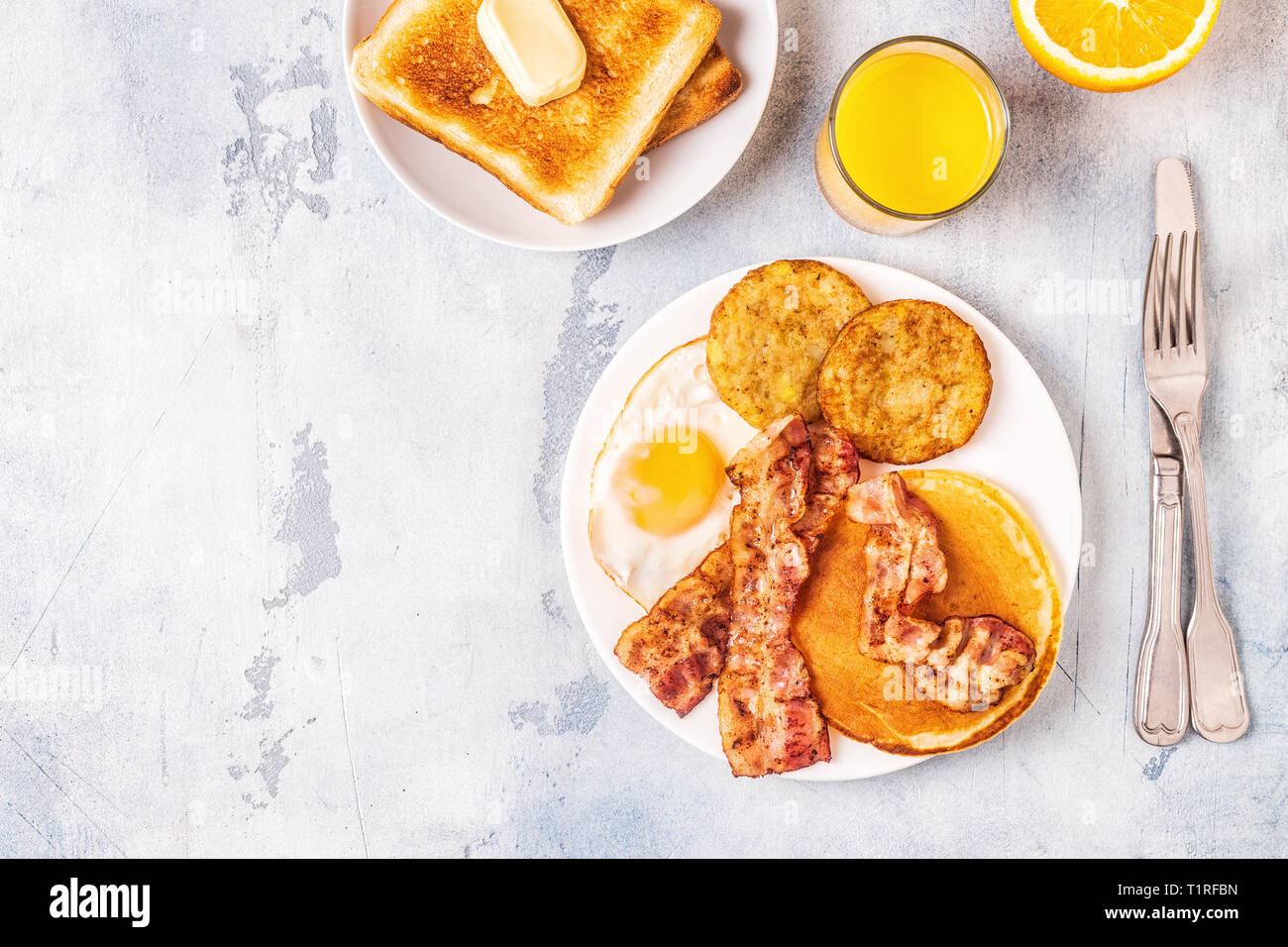 American breakfast bacon hi-res stock photography and images - Alamy