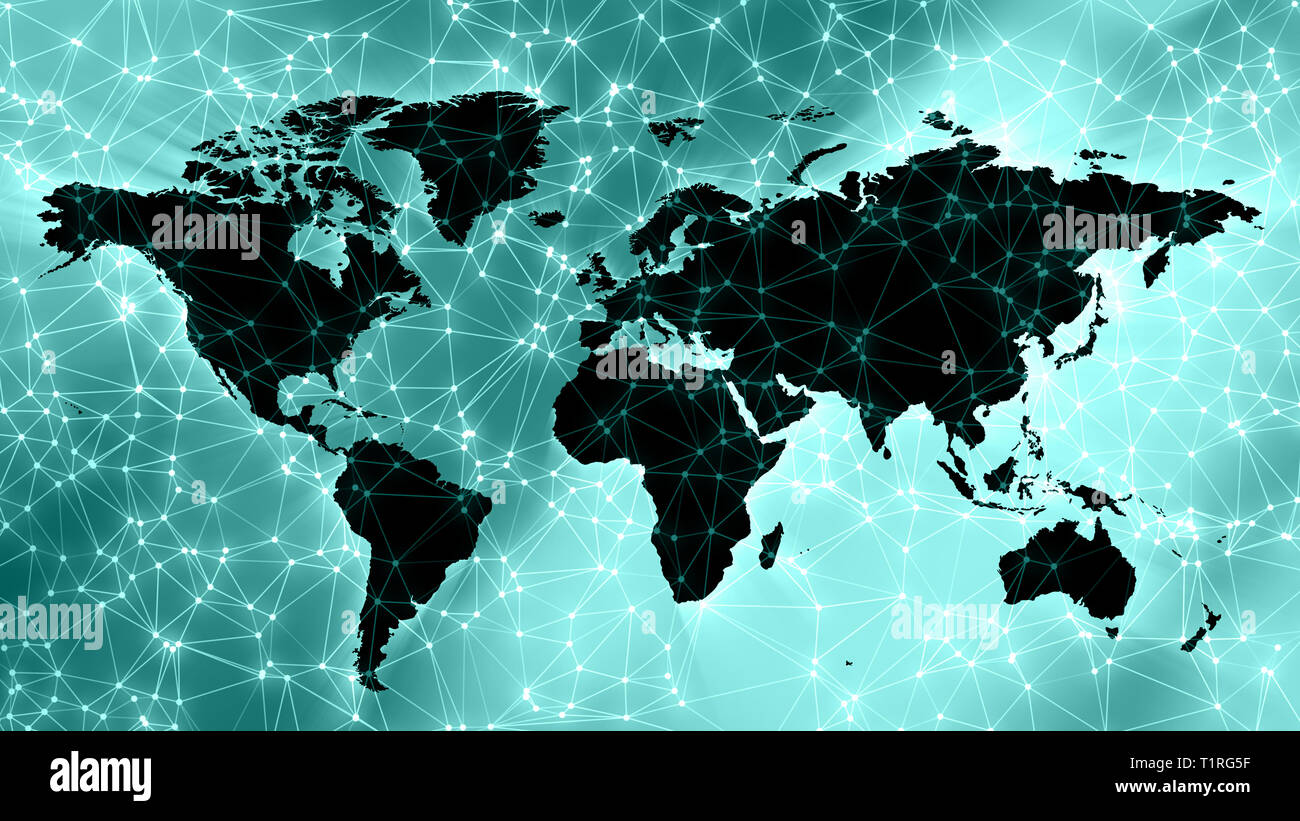 Digital globalization technology, geometric polygonal communication ...