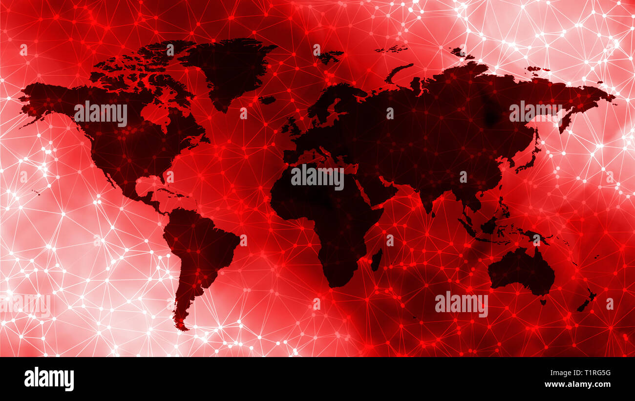 Deep learning process, polygonal lines connected with dots Stock Photo ...