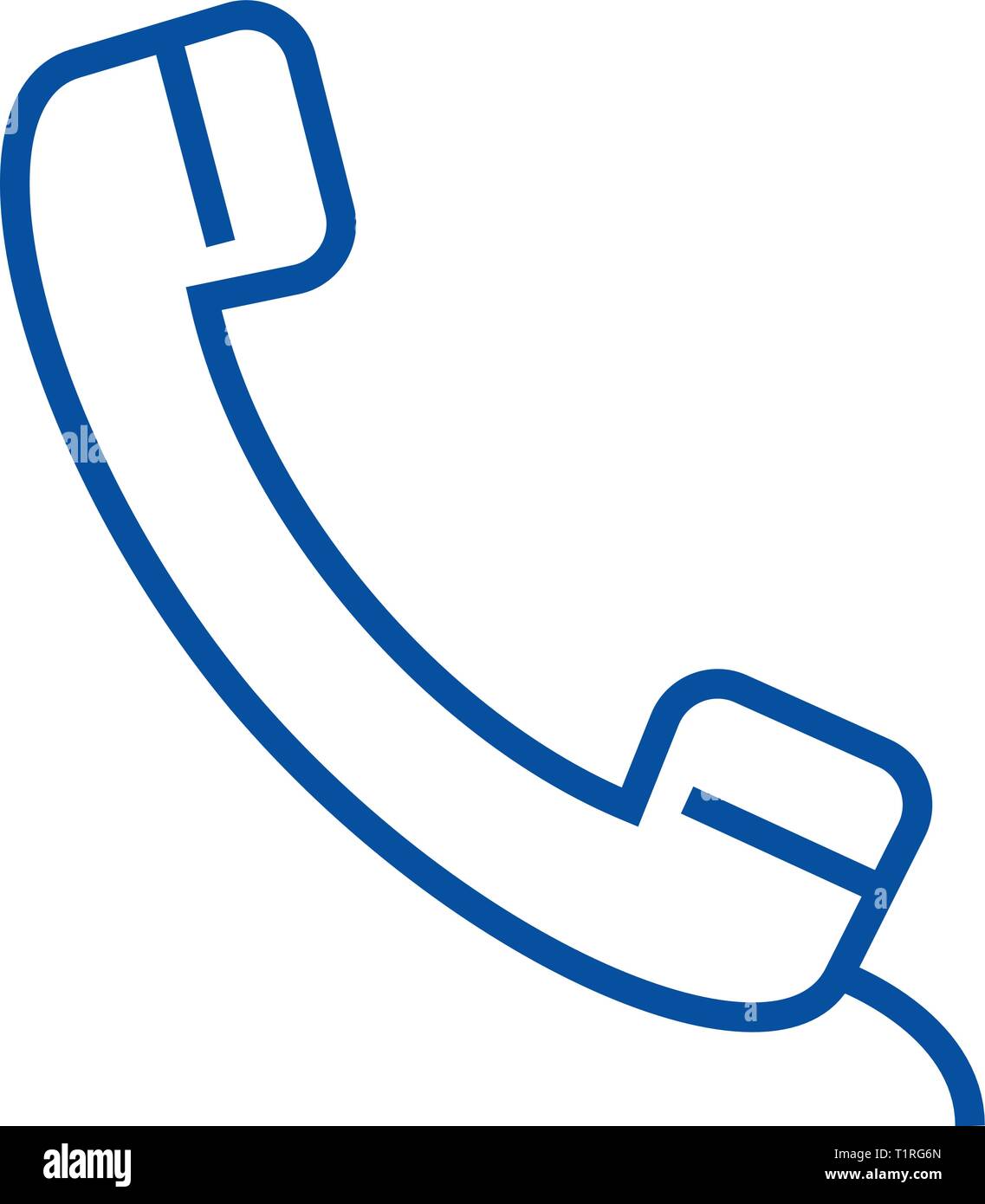 Phone receiver line icon concept. Phone receiver flat vector symbol ...