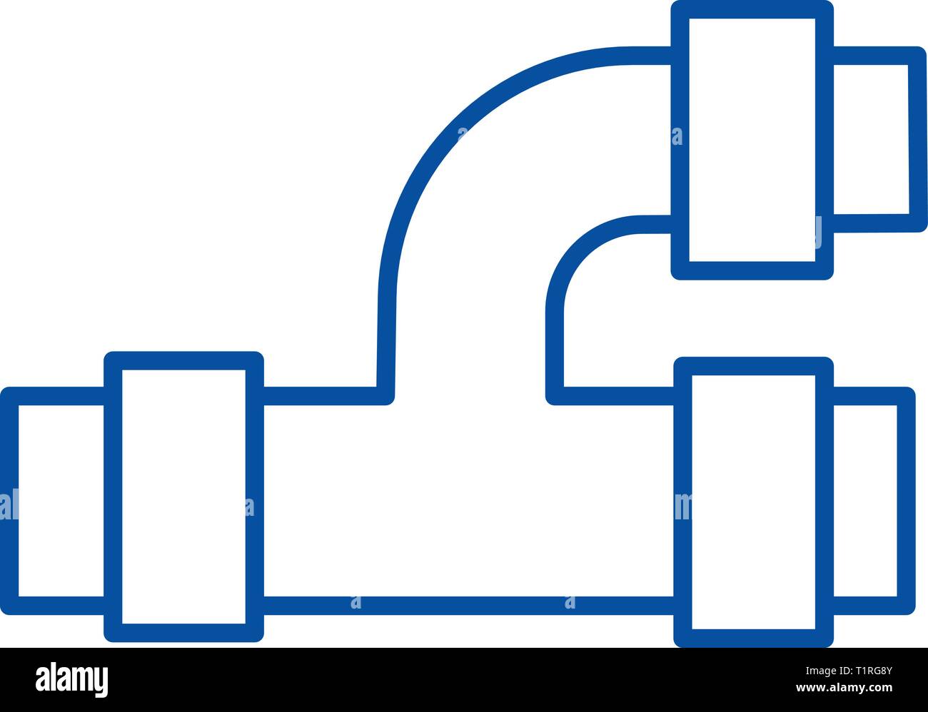Pipe fitting connector Stock Vector Images - Alamy