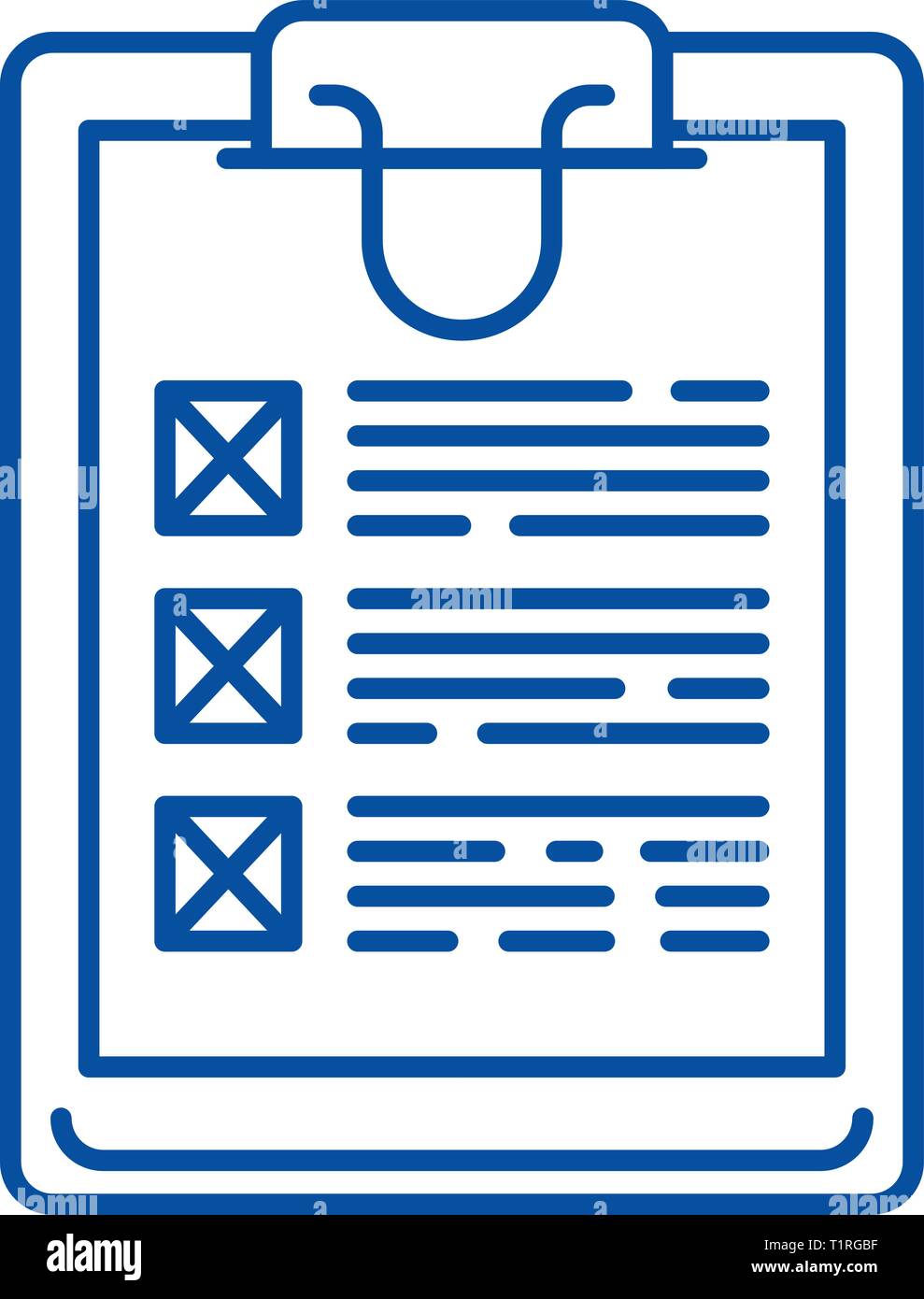 Poll line icon concept. Poll flat vector symbol, sign, outline ...