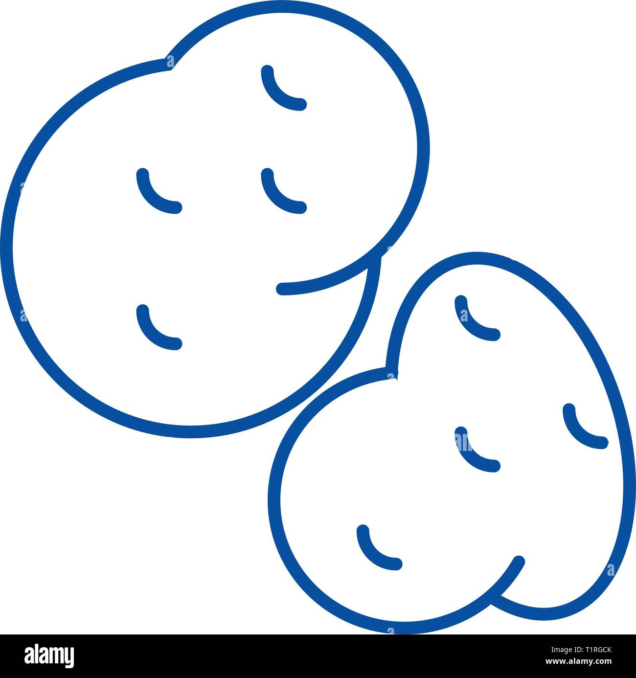 Potato line icon concept. Potato flat vector symbol, sign, outline ...