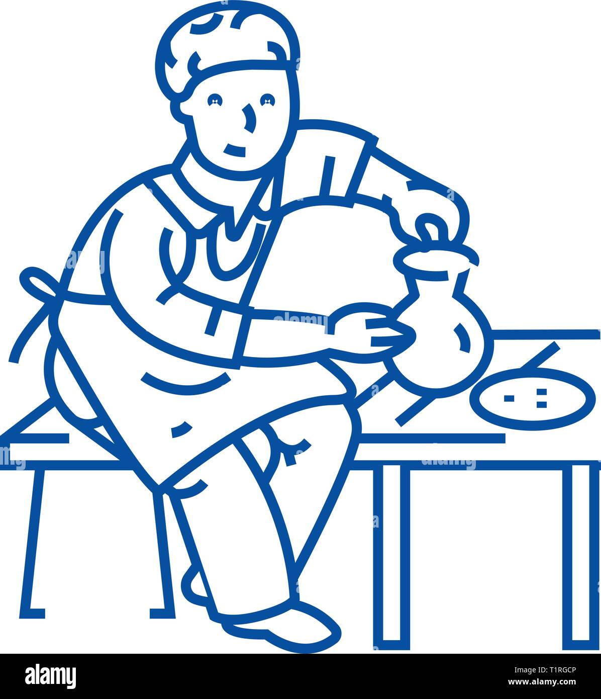 Potter outline hi-res stock photography and images - Alamy