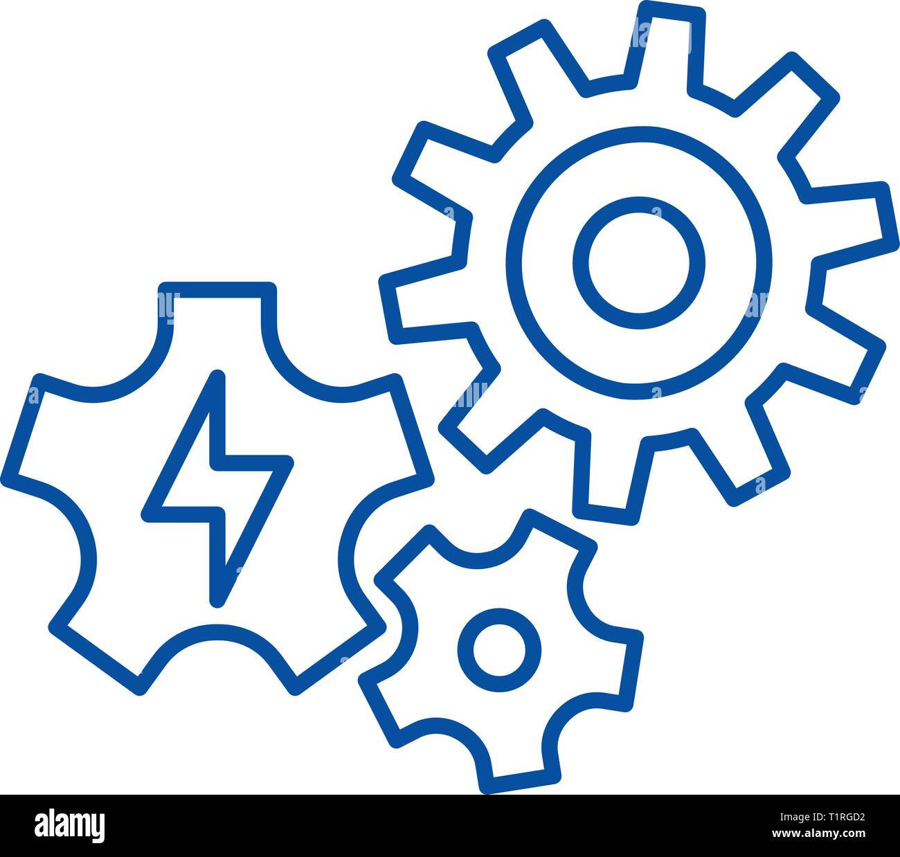 Power supply line icon concept. Power supply flat vector symbol, sign ... Power supply line icon concept. Power supply flat vector symbol, sign ...