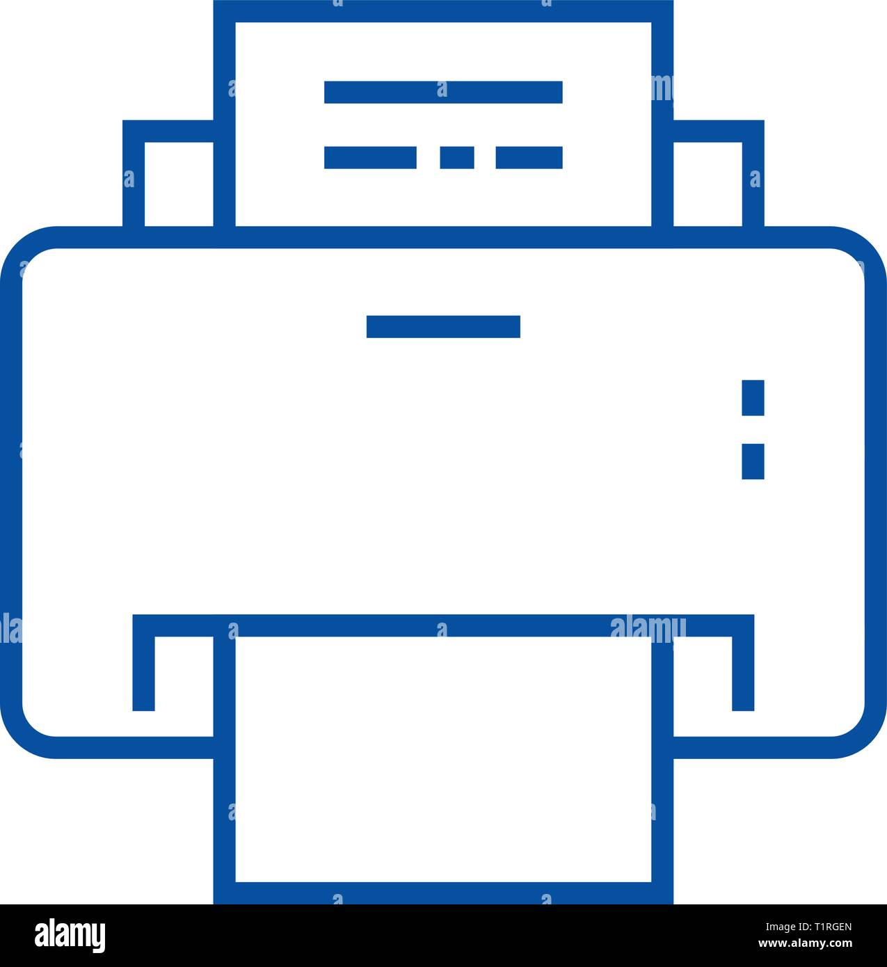 Printer line icon concept. Printer flat vector symbol, sign, outline ...