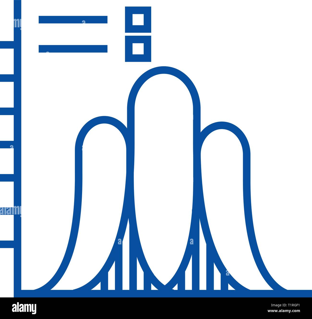 Probability, median line icon concept. Probability, median flat vector ...