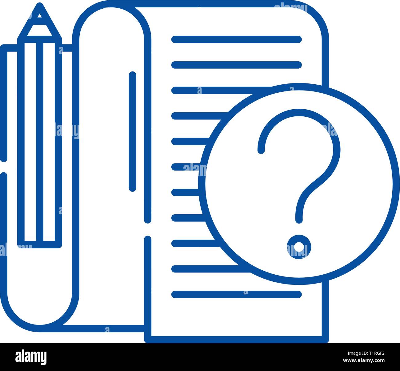 Problem line icon concept. Problem flat vector symbol, sign, outline ...