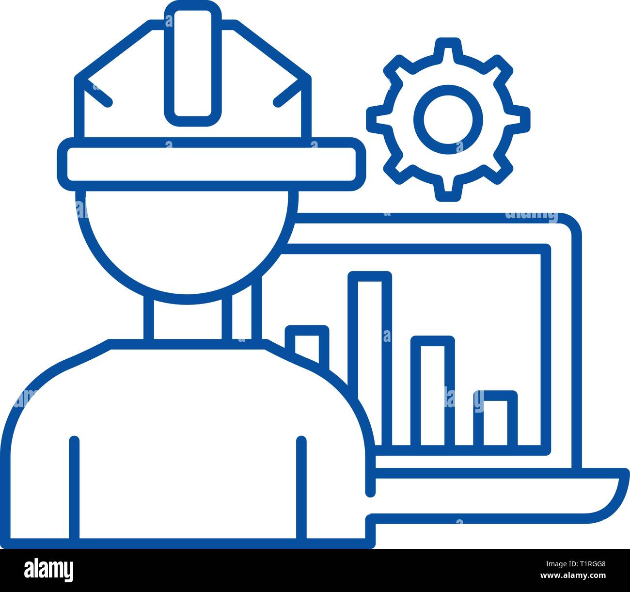 Production automation line icon concept. Production automation flat ... Production automation line icon concept. Production automation flat ...