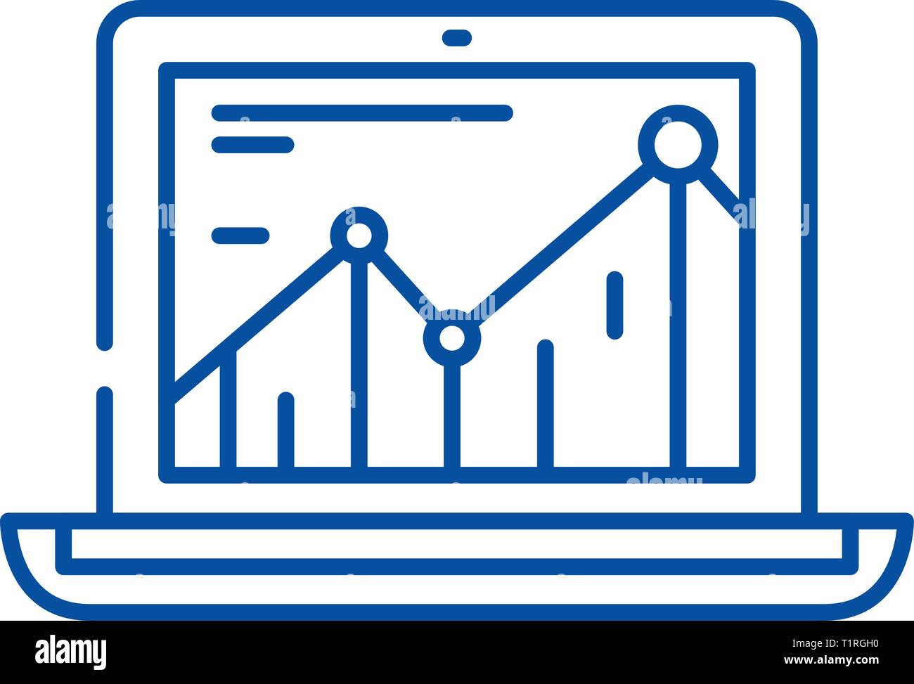 Productivity increase line icon concept. Productivity increase flat ...