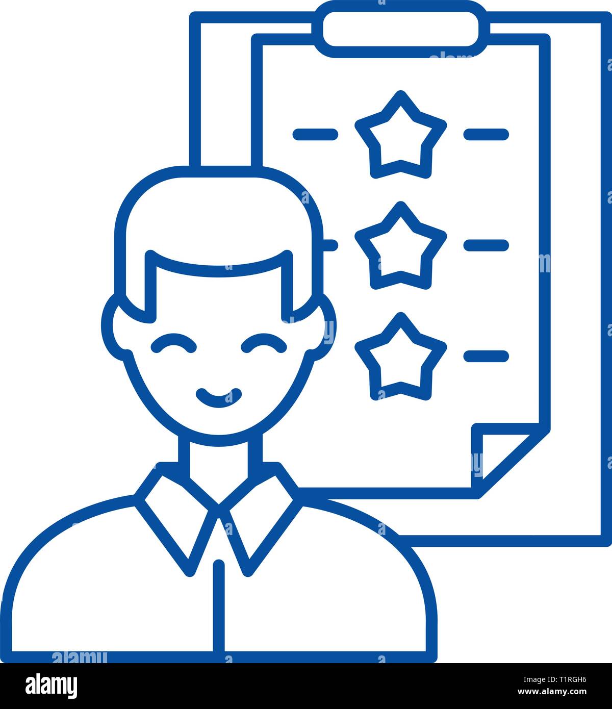 Professional testing line icon concept. Professional testing flat ... Professional testing line icon concept. Professional testing flat ...