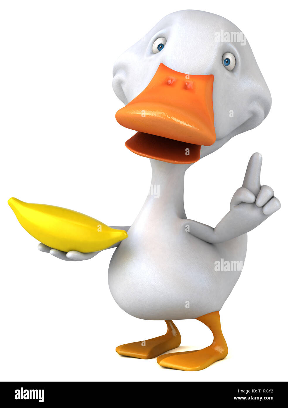 Fun duck - 3D Illustration Stock Photo - Alamy