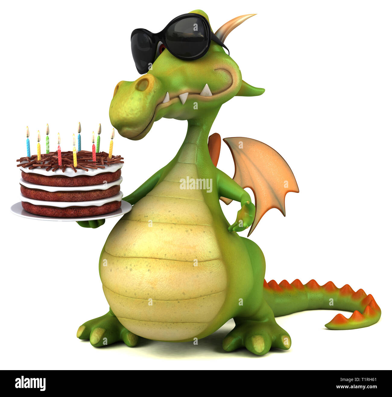 Fun dragon - 3D illustration Stock Photo - Alamy