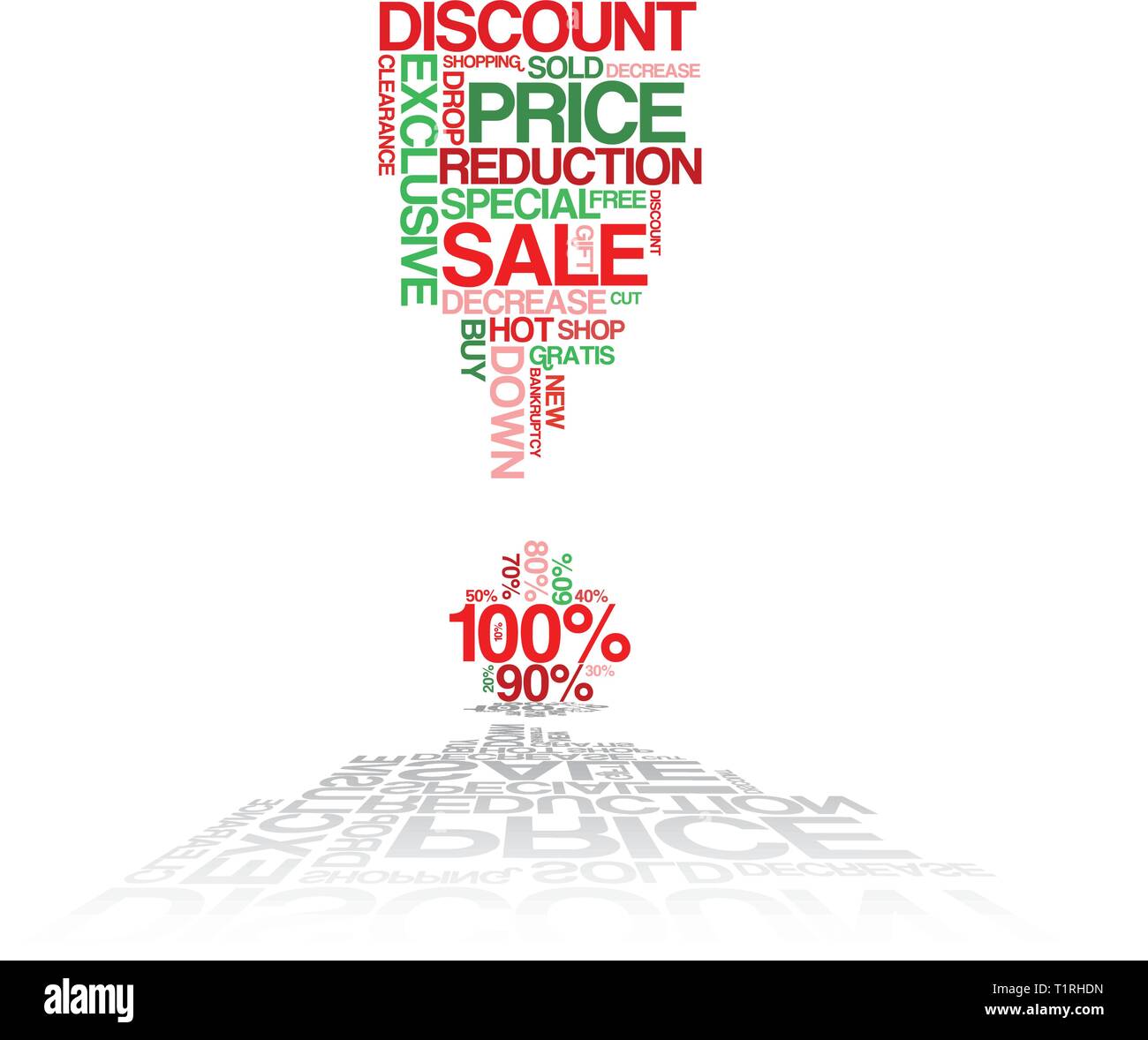 Sale discount poster - made from words Stock Vector Image & Art - Alamy