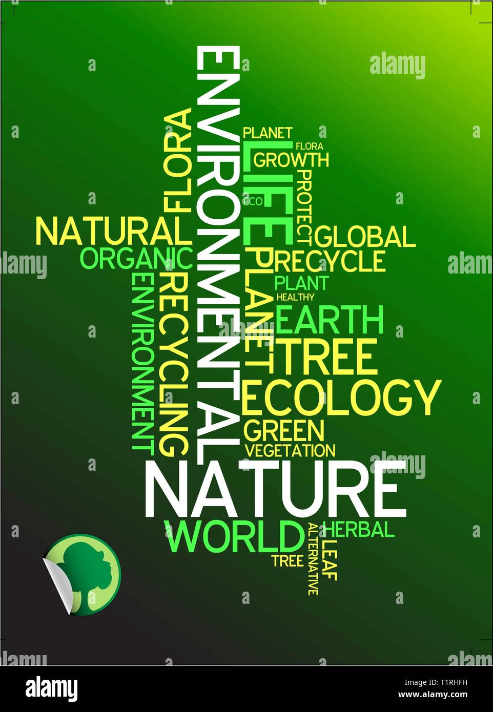 Ecology word cloud shape concept hi-res stock photography and images ...