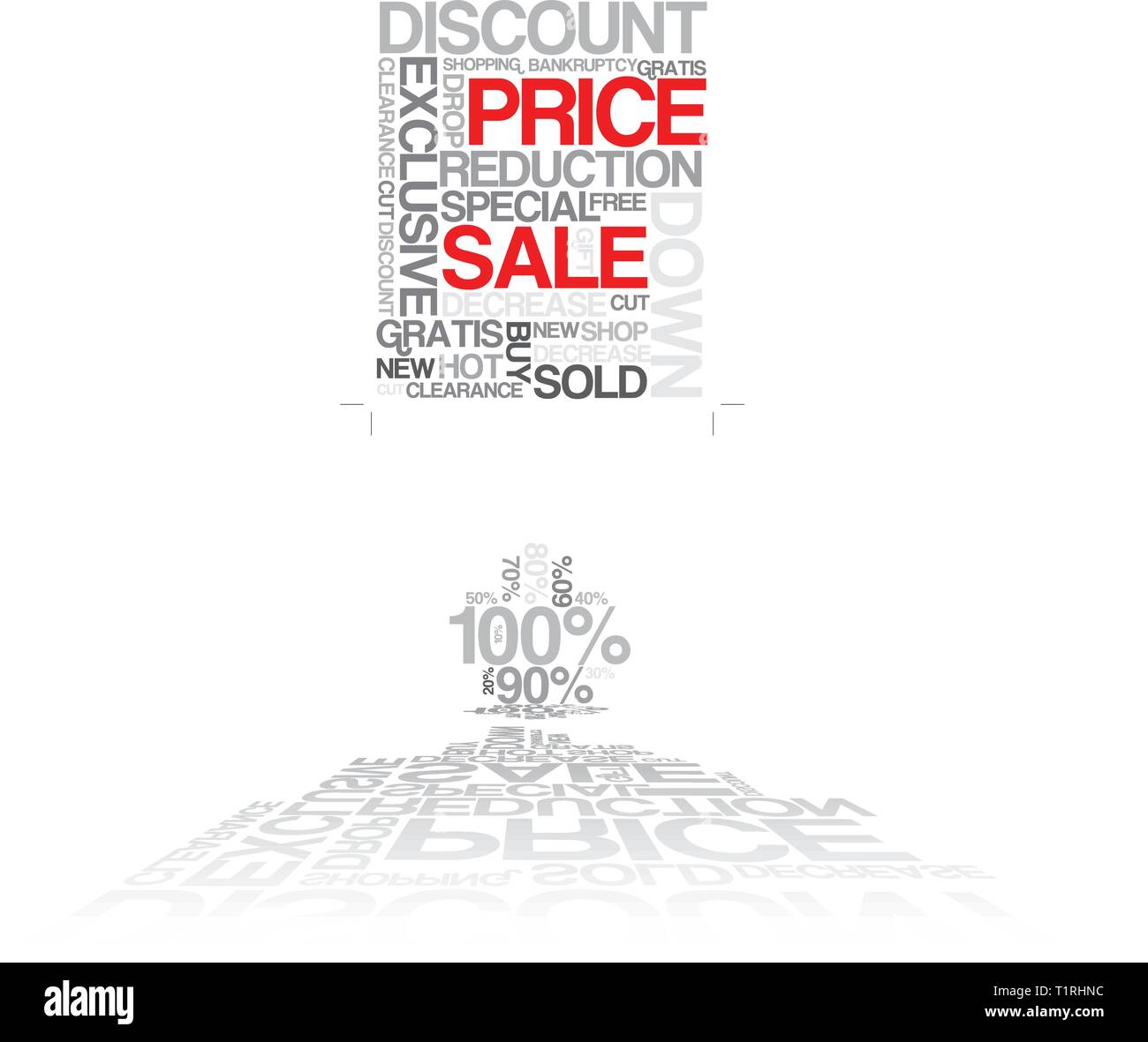 Sale discount poster - black and white version Stock Vector Image & Art ...