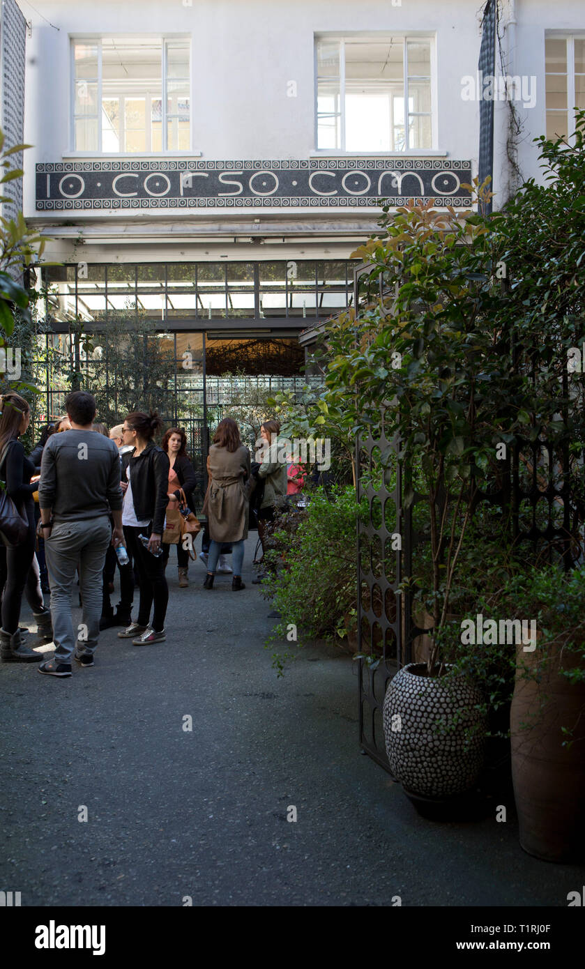 Corso Como 10, Milan interior of the courtyard Stock Photo - Alamy