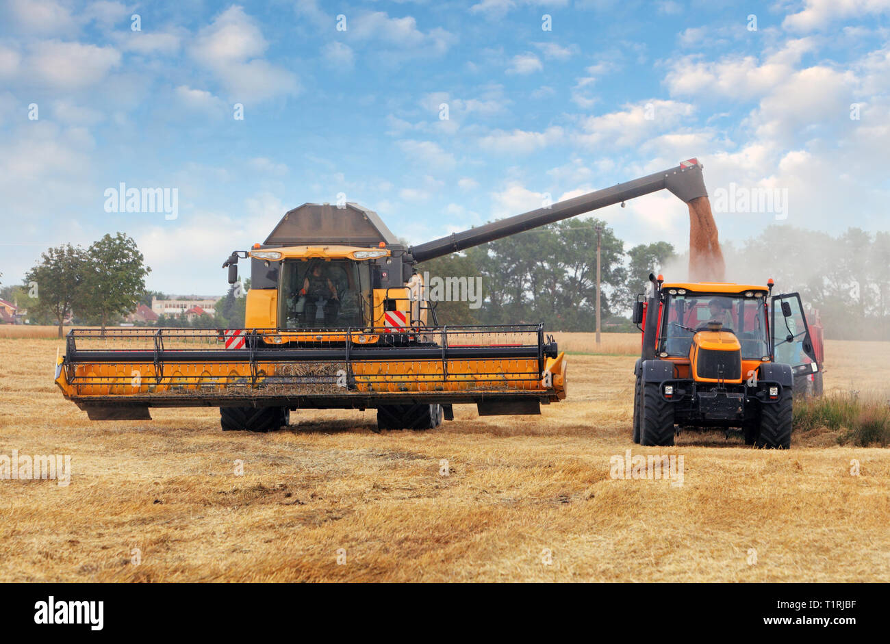 Agricultural farm tractor combine harvester hi-res stock photography ...