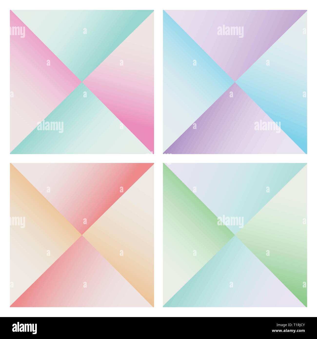 Set of abstract pyramid colorful background. Geometric triangles shape ...