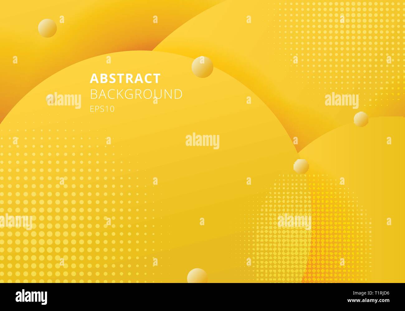 Abstract 3D liquid fluid circles yellow mustard pastels color beautiful ...