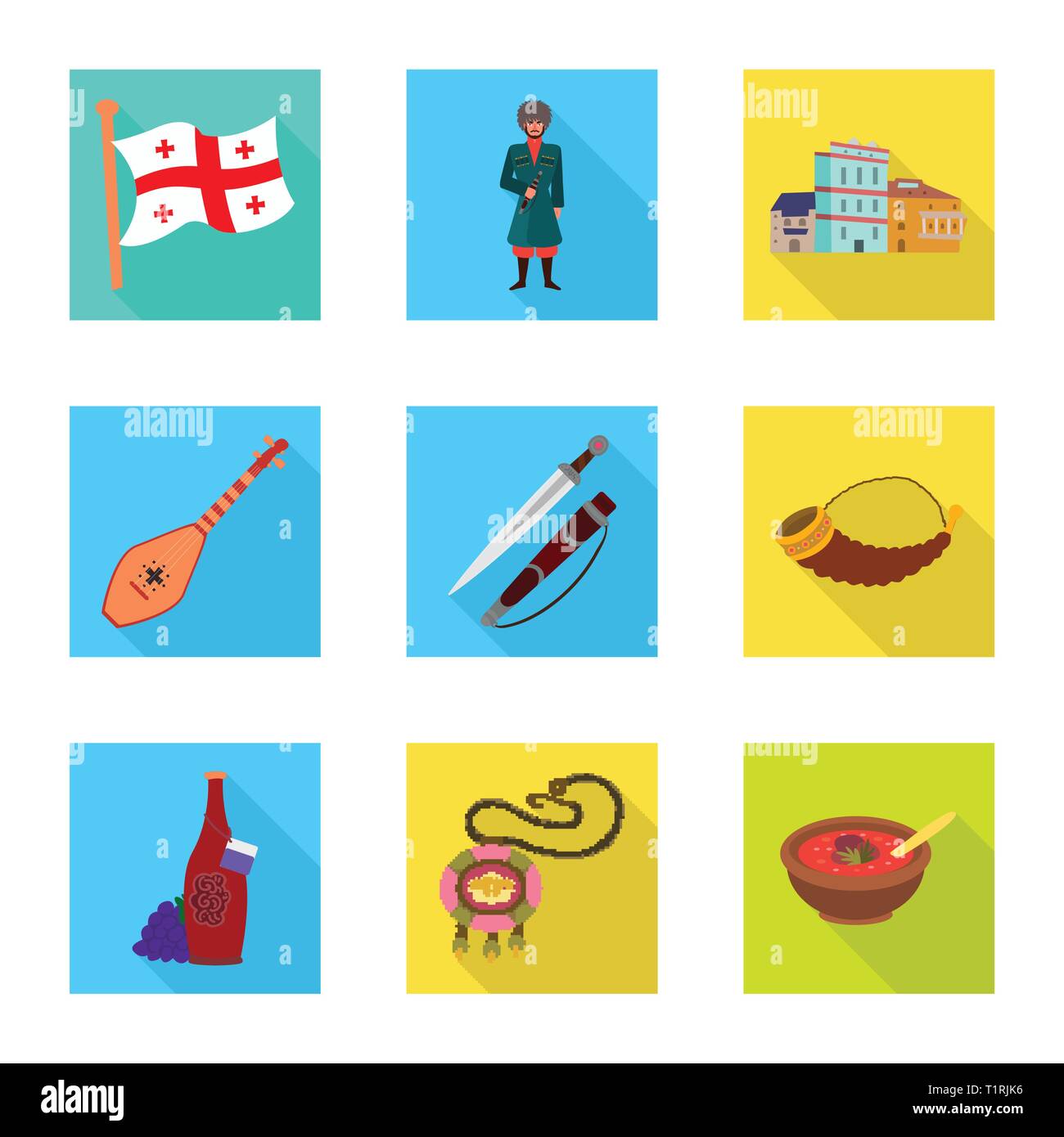 Vector illustration of culture and sightseeing icon. Set of culture and ...