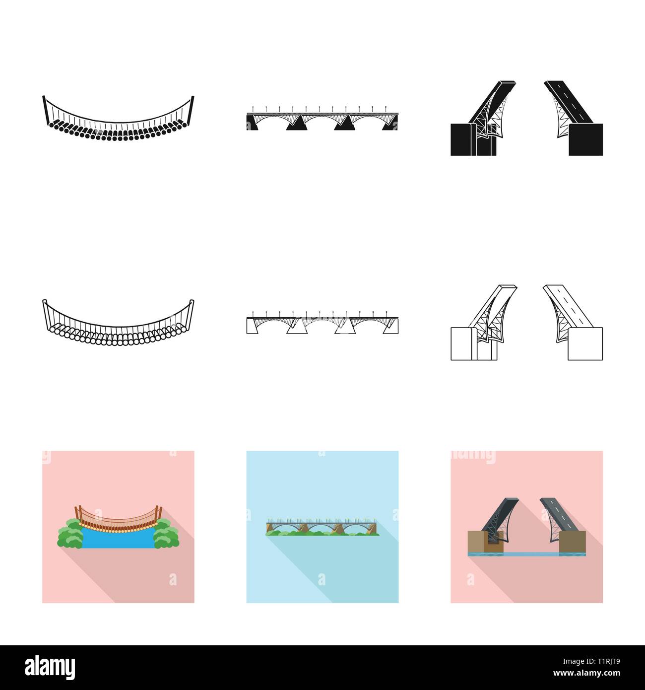 Isolated Object Of Connection And Design Sign Collection Of Connection And Side Stock Symbol