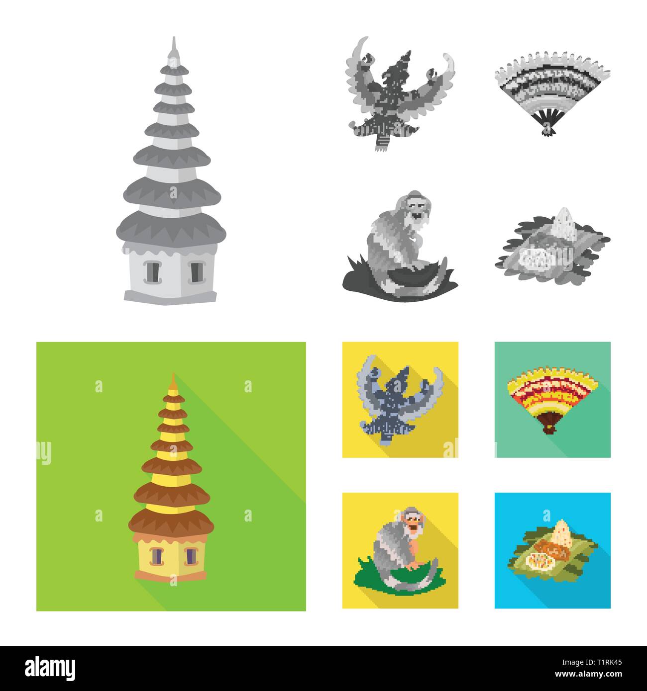 temple,garuda,fan,monkey,rice,landmark,bird,beautiful,animal,dish,pura ...