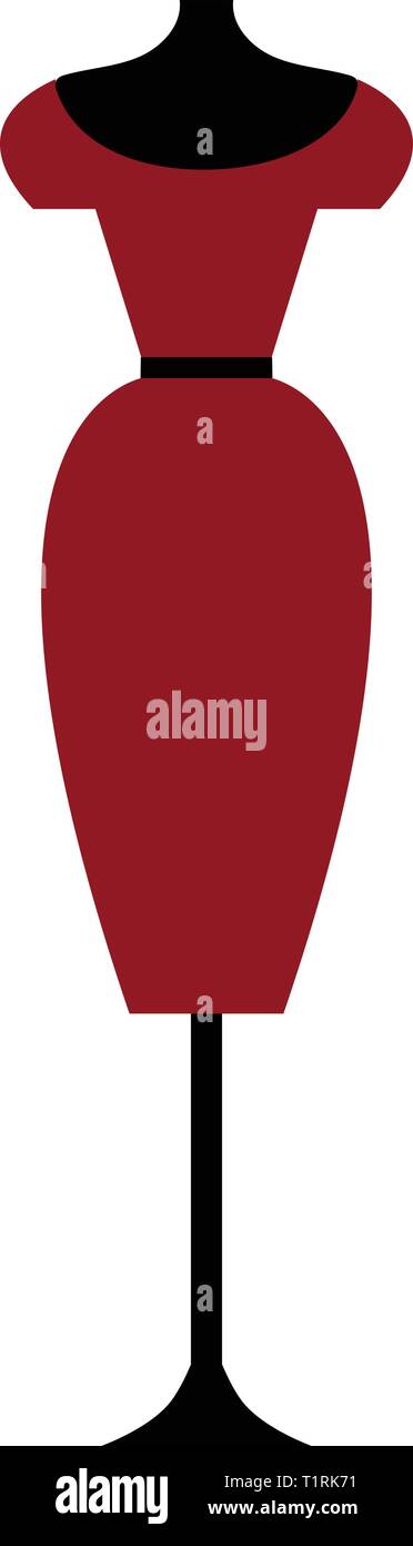 big red dress for fashion. isolate. vector Stock Vector Image & Art - Alamy