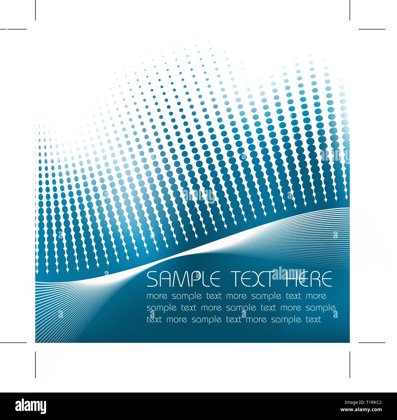 Abstract blue background with sample text Stock Vector Image & Art - Alamy