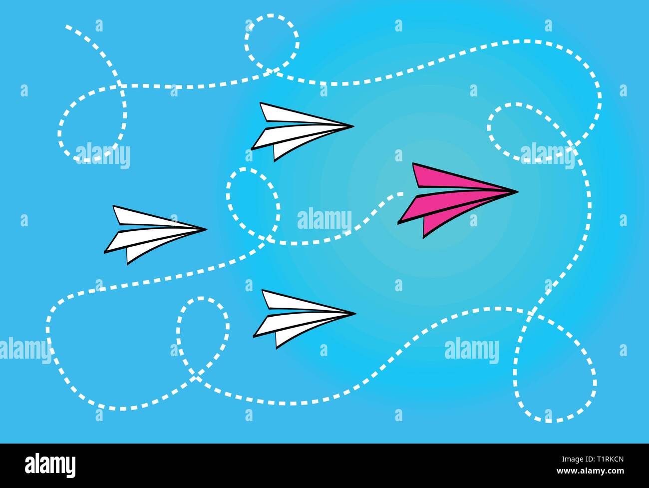 Group of paper planes Stock Vector Images - Alamy