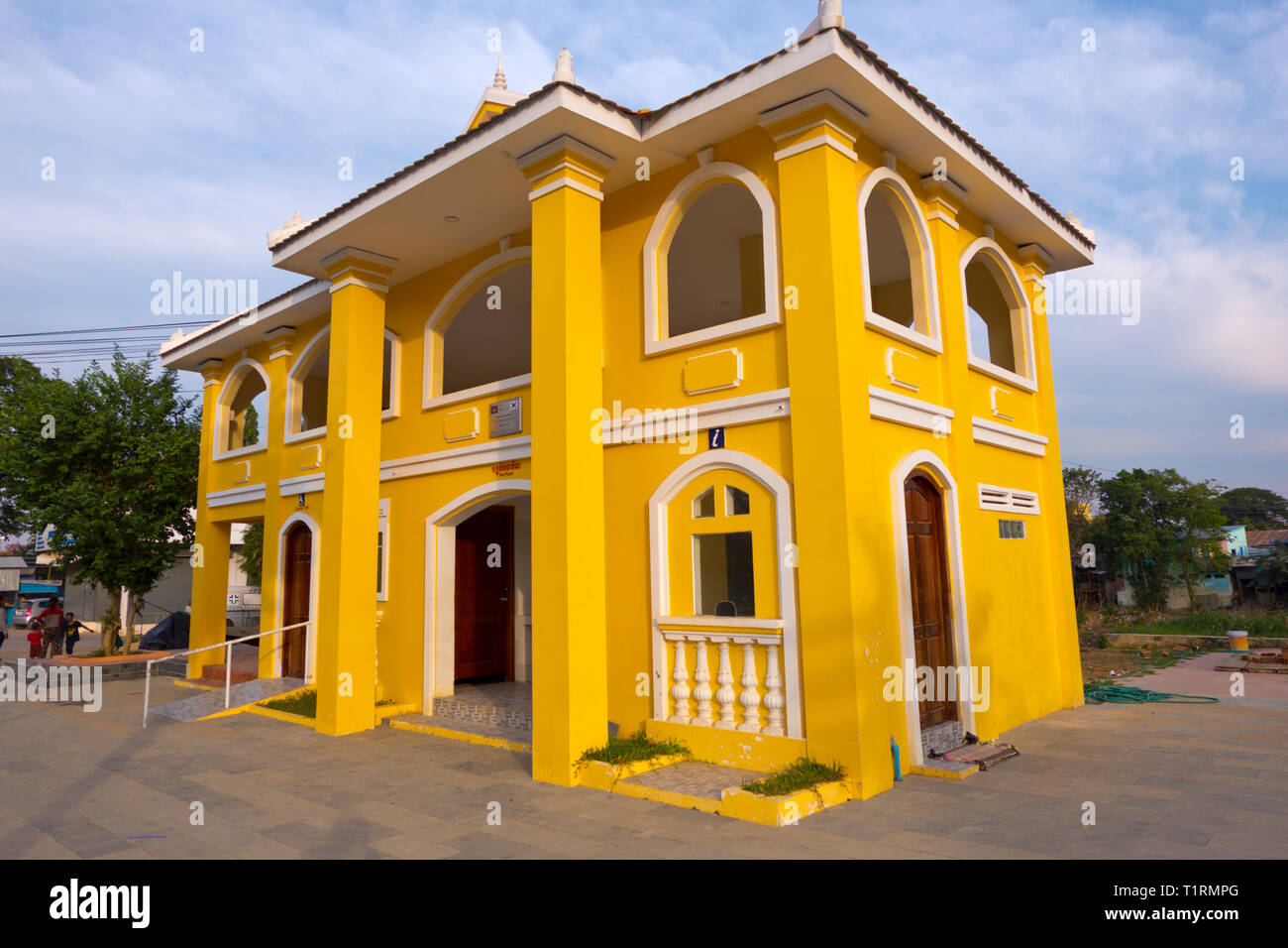 Tourist information and public toilet, riverside promenade, Battambang ...
