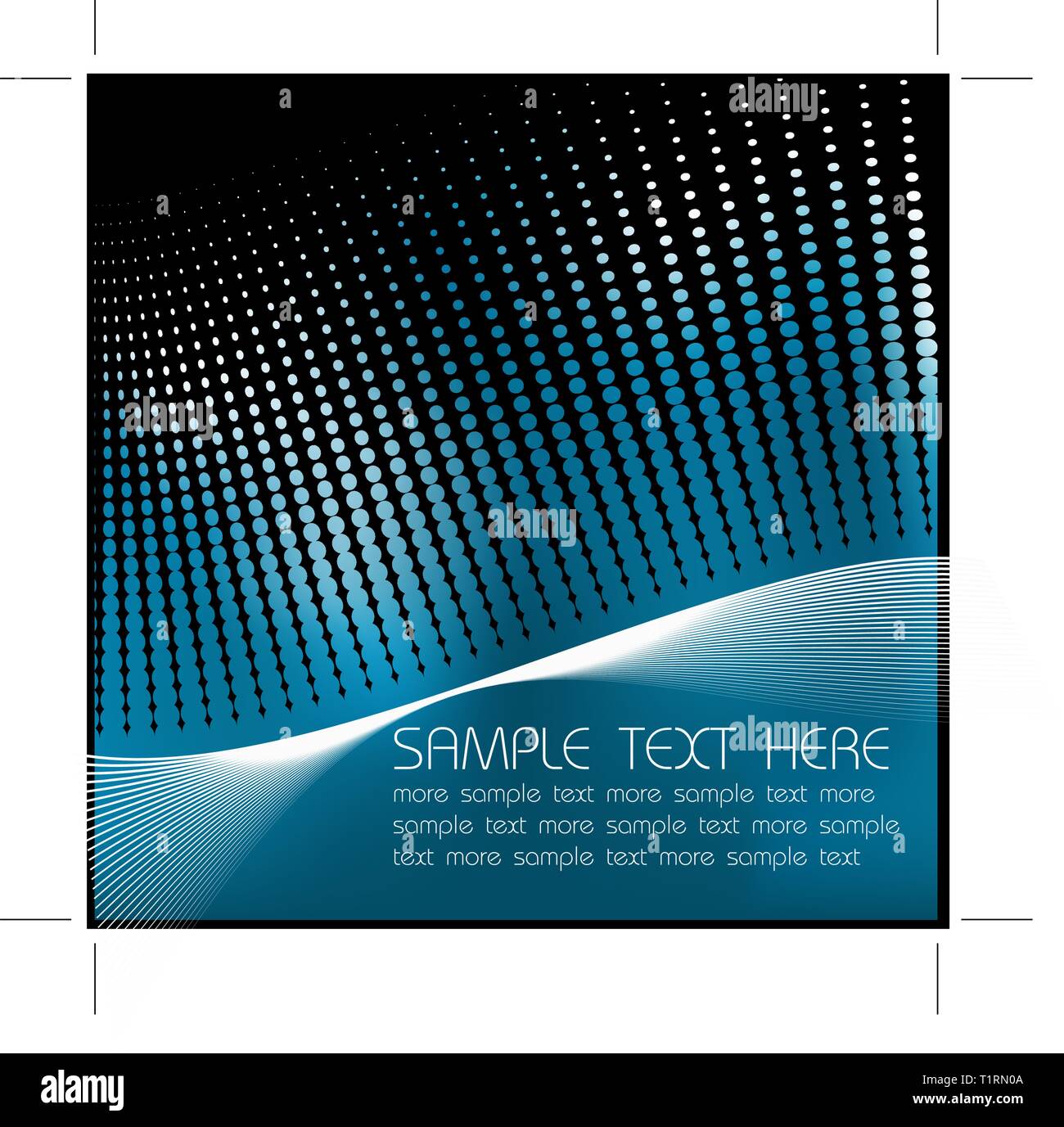 Abstract blue background with sample text Stock Vector Image & Art - Alamy