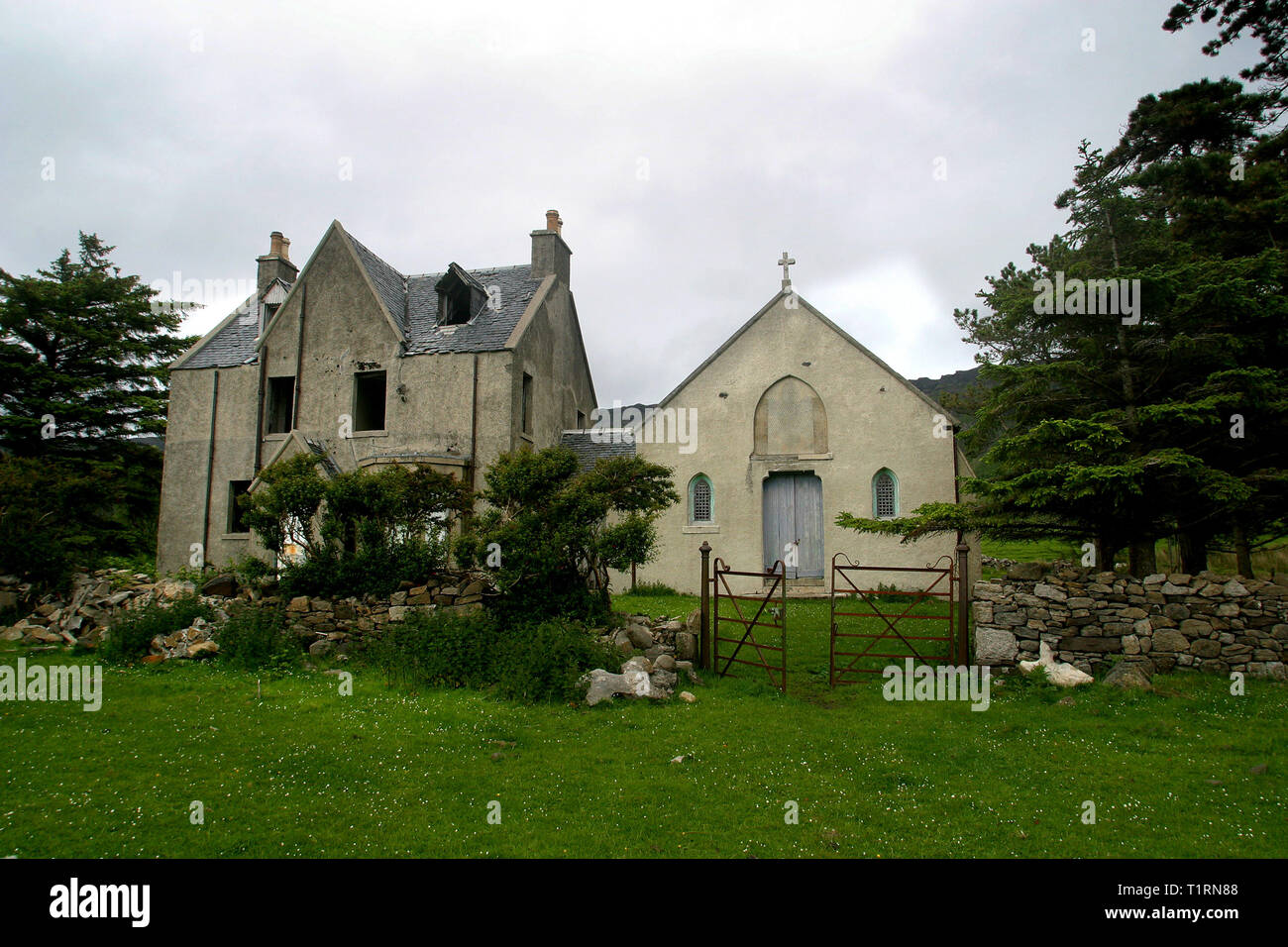 The Catholic church at Laig Bay on the Hebridean island of Eigg on ...