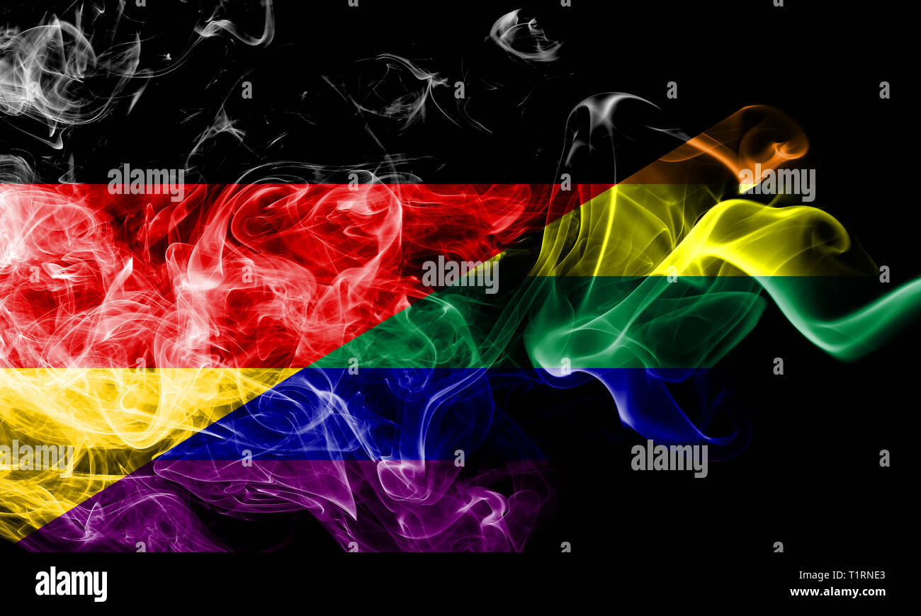 Germany Gay smoke flag, LGBT Germany flag Stock Photo - Alamy
