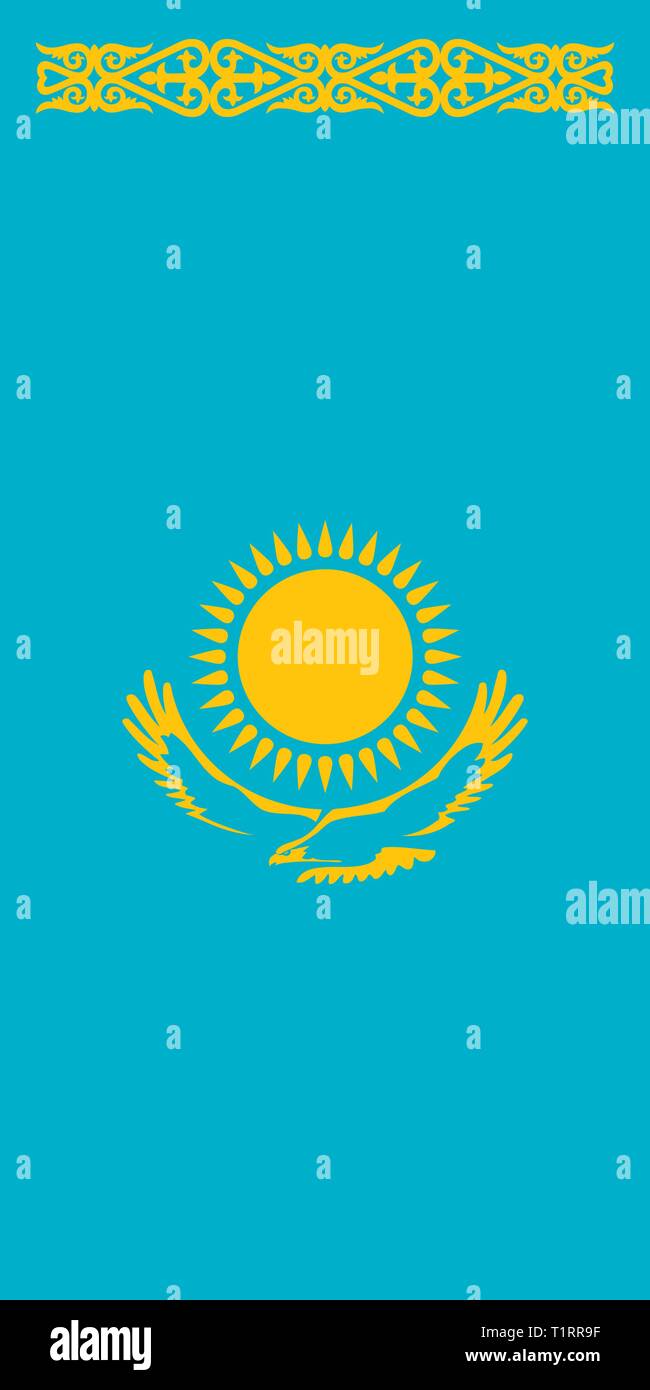 Hanging vertical flag of Kazakhstan Stock Vector Image & Art - Alamy