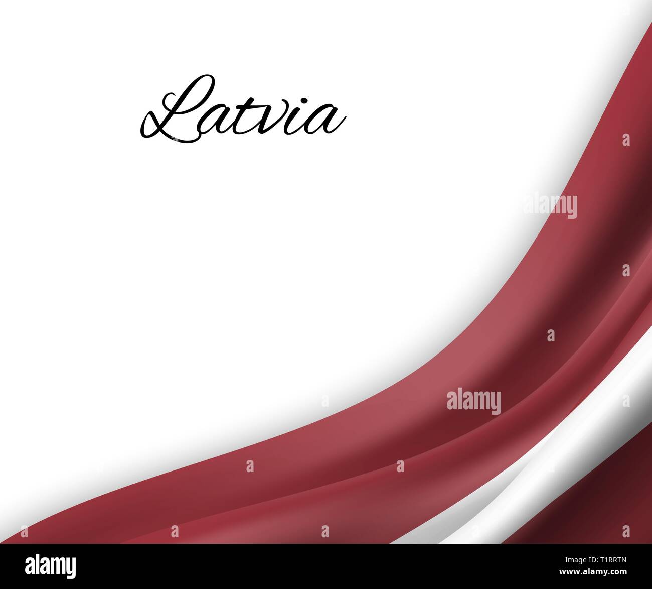 waving flag of Latvia on white background. Template for independence day. vector illustration ...