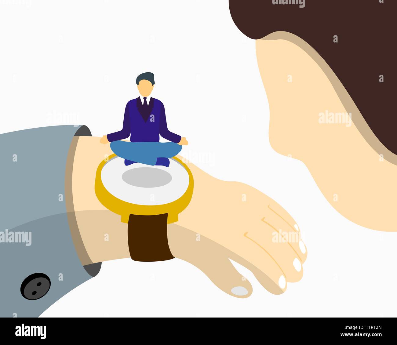 Flat composition man hand Stock Vector Images - Alamy