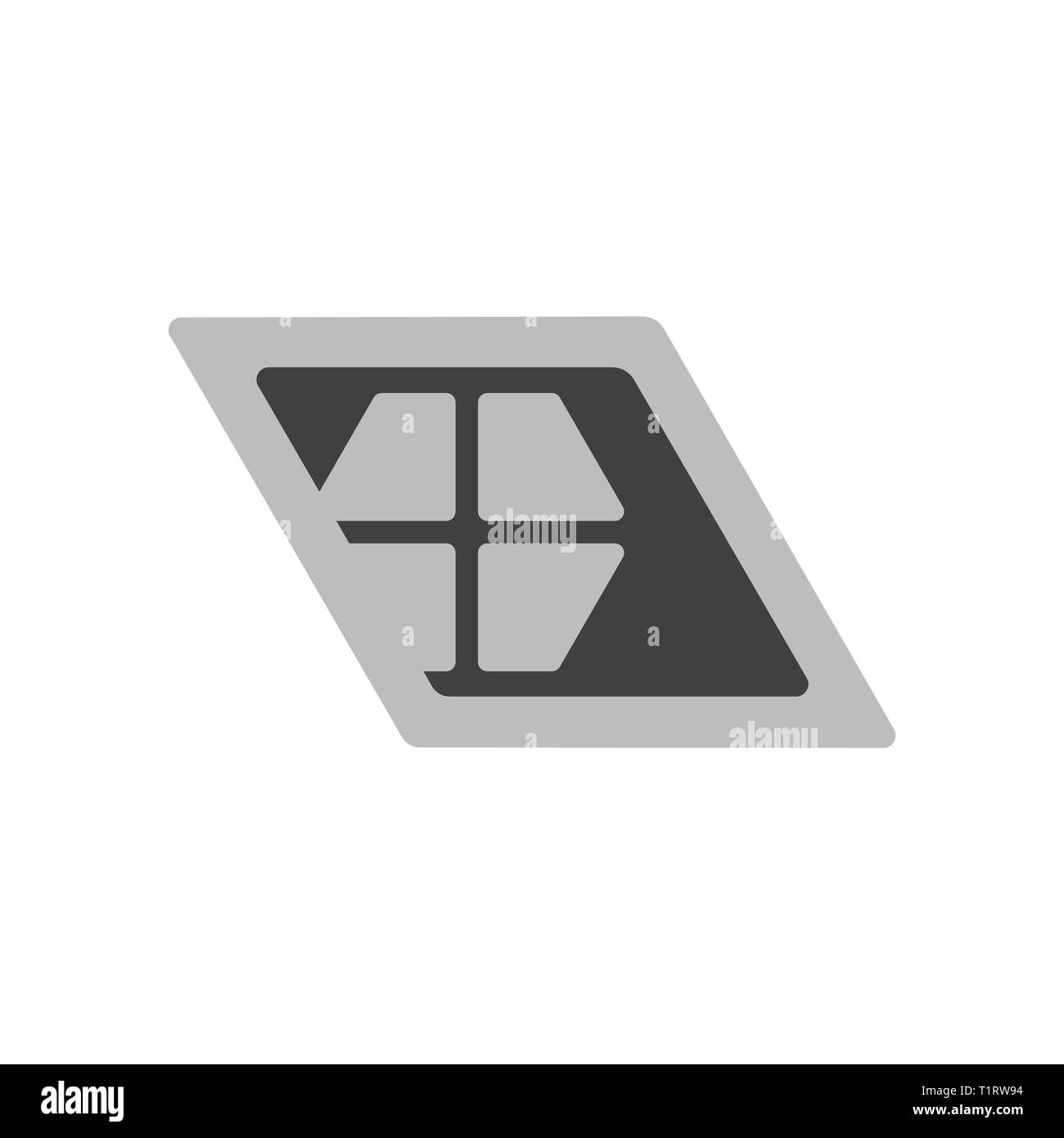 simple geometric window trapeze shape logo vector Stock Vector Image ...