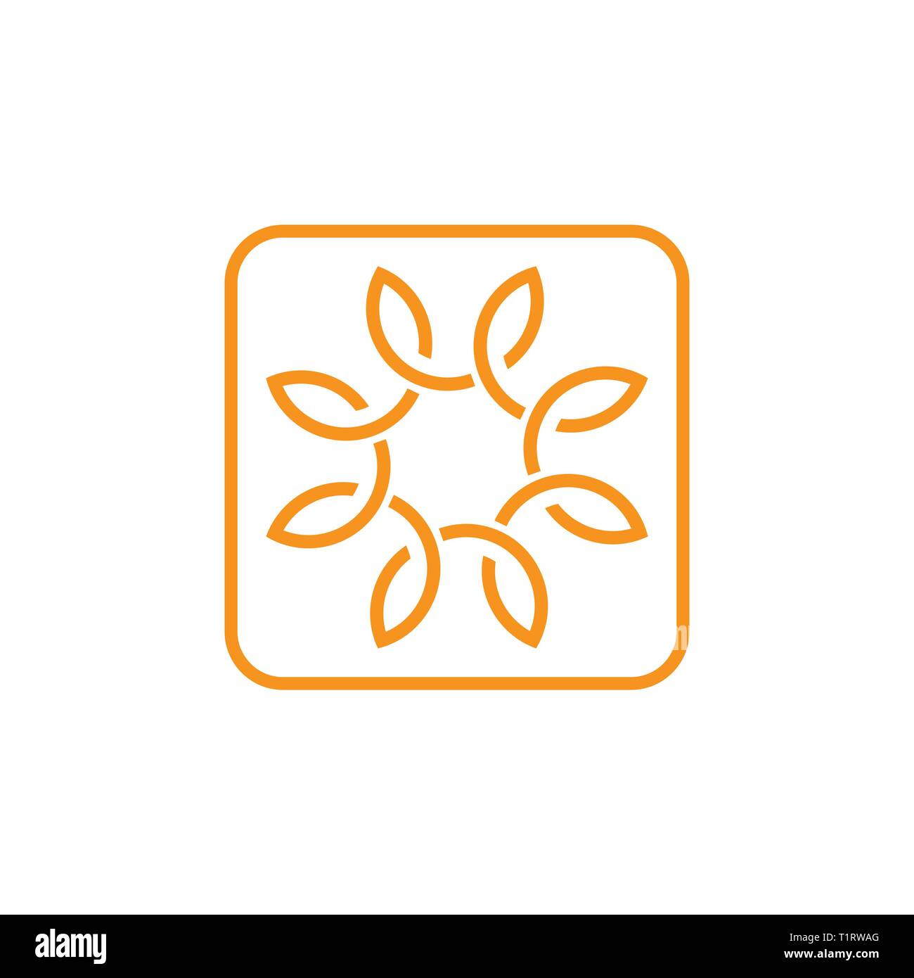 swirl flower thin lines loop logo vector Stock Vector Image & Art - Alamy