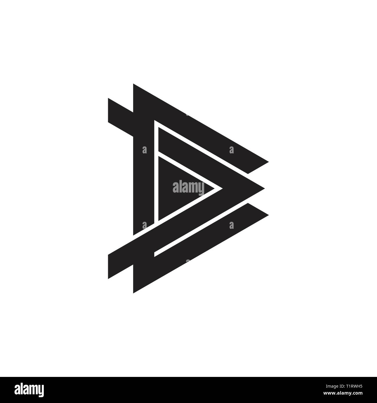 abstract letter dc geometric triangle arrow logo vector Stock Vector ...