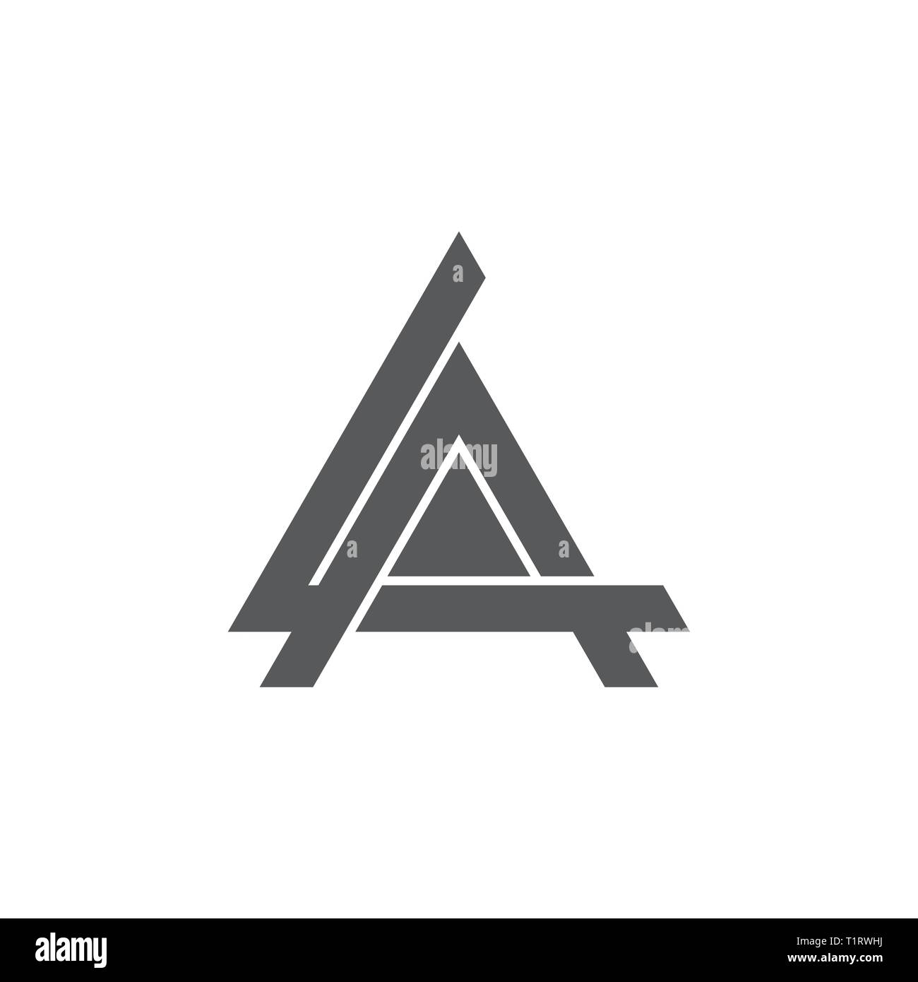 letter la triangle geometric logo vector Stock Vector Image & Art - Alamy