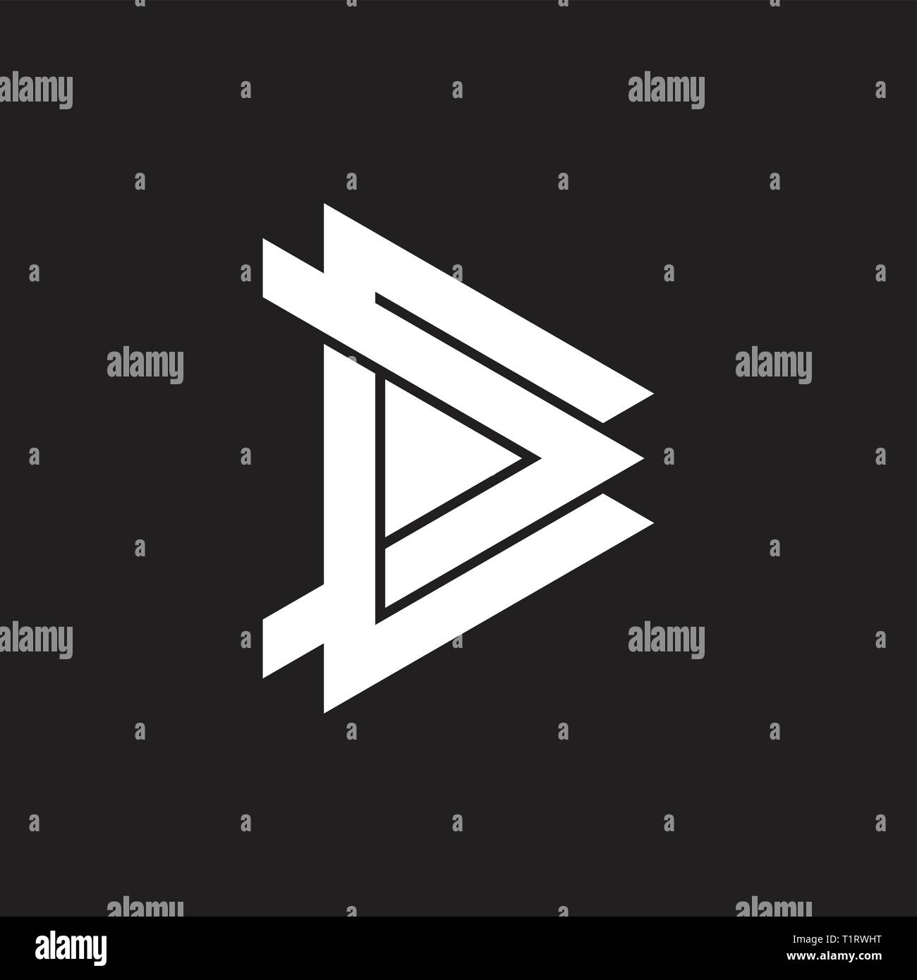 abstract letter dc geometric triangle arrow logo vector Stock Vector ...