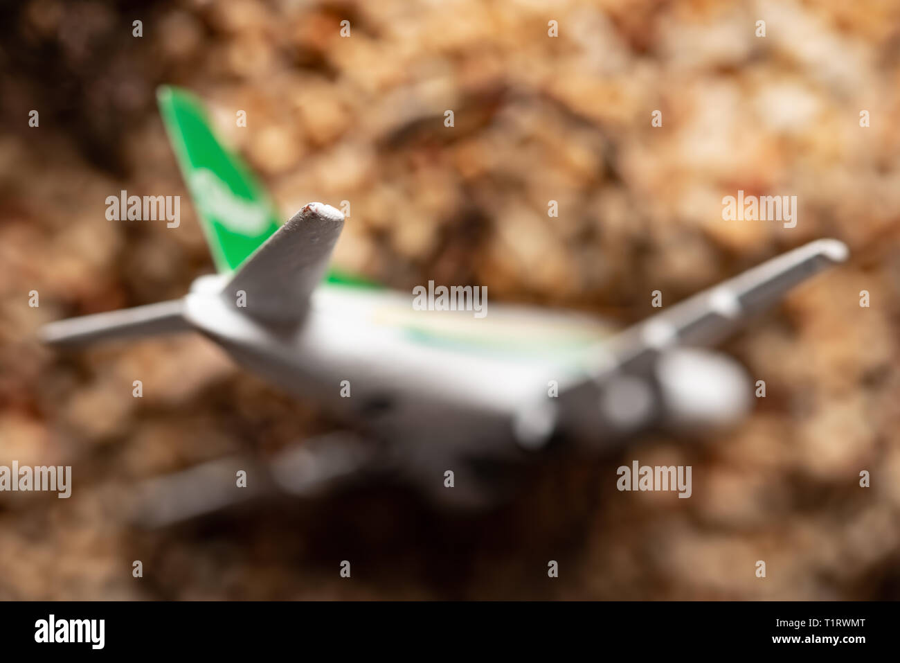 aircraft model crushed and sunk into rocks concept of aircraft safety ...