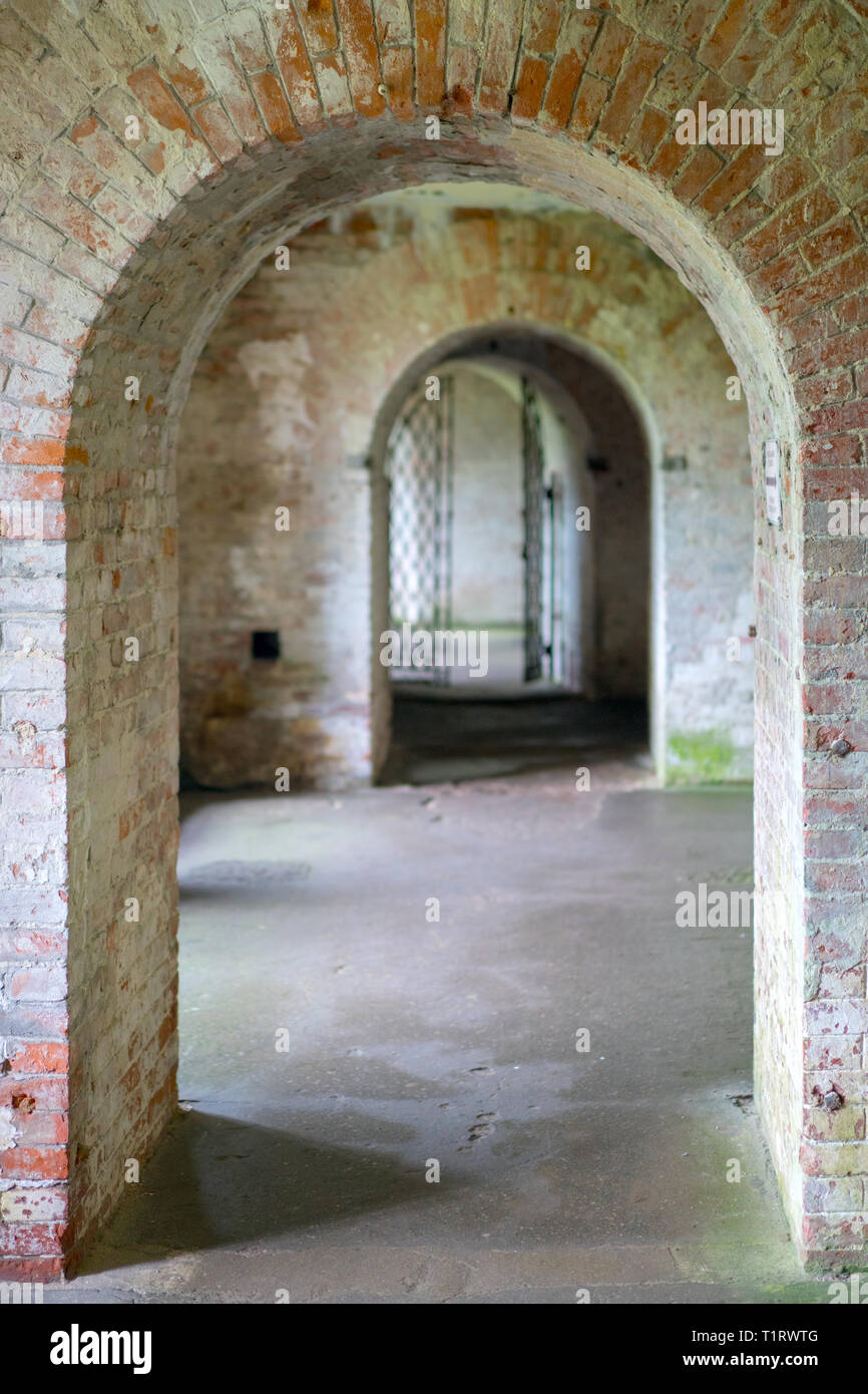 Old stone arch in a castle Stock Photo - Alamy