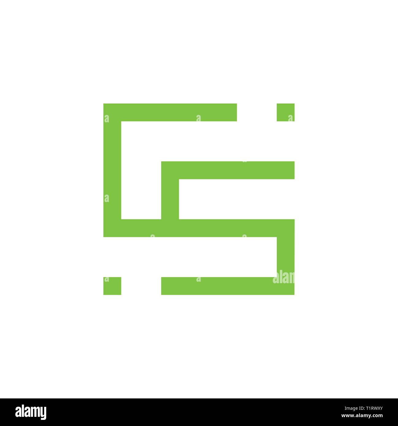 letters cs simple geometric line logo vector Stock Vector Image & Art ...