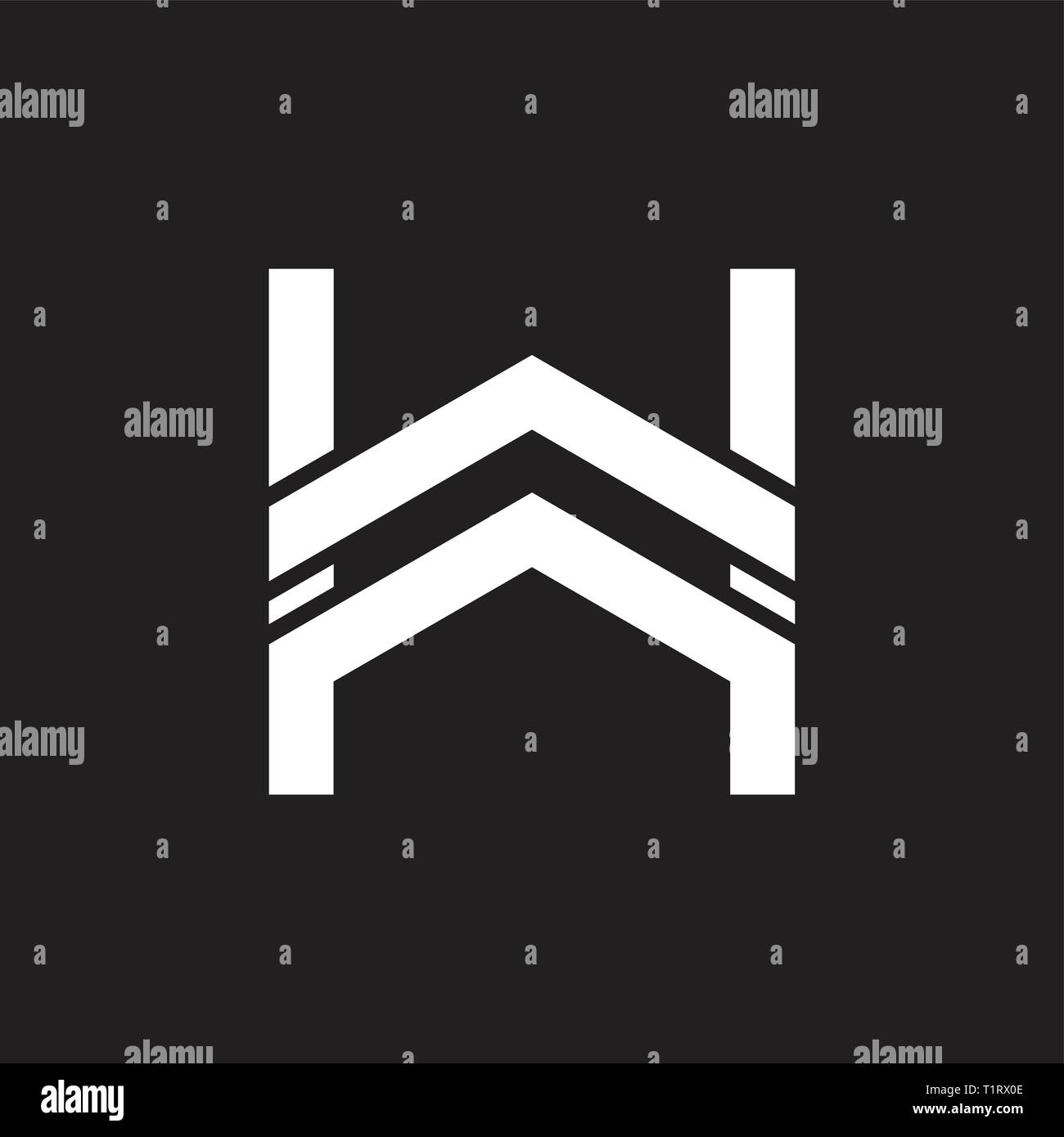 abstract letter wa arrow geometric logo vector Stock Vector Image & Art ...